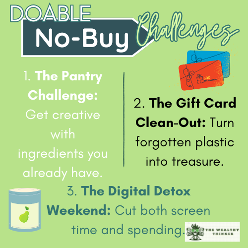 Mini No-Buy Challenges: 12 Creative Ideas You Can Definitely Finish ...